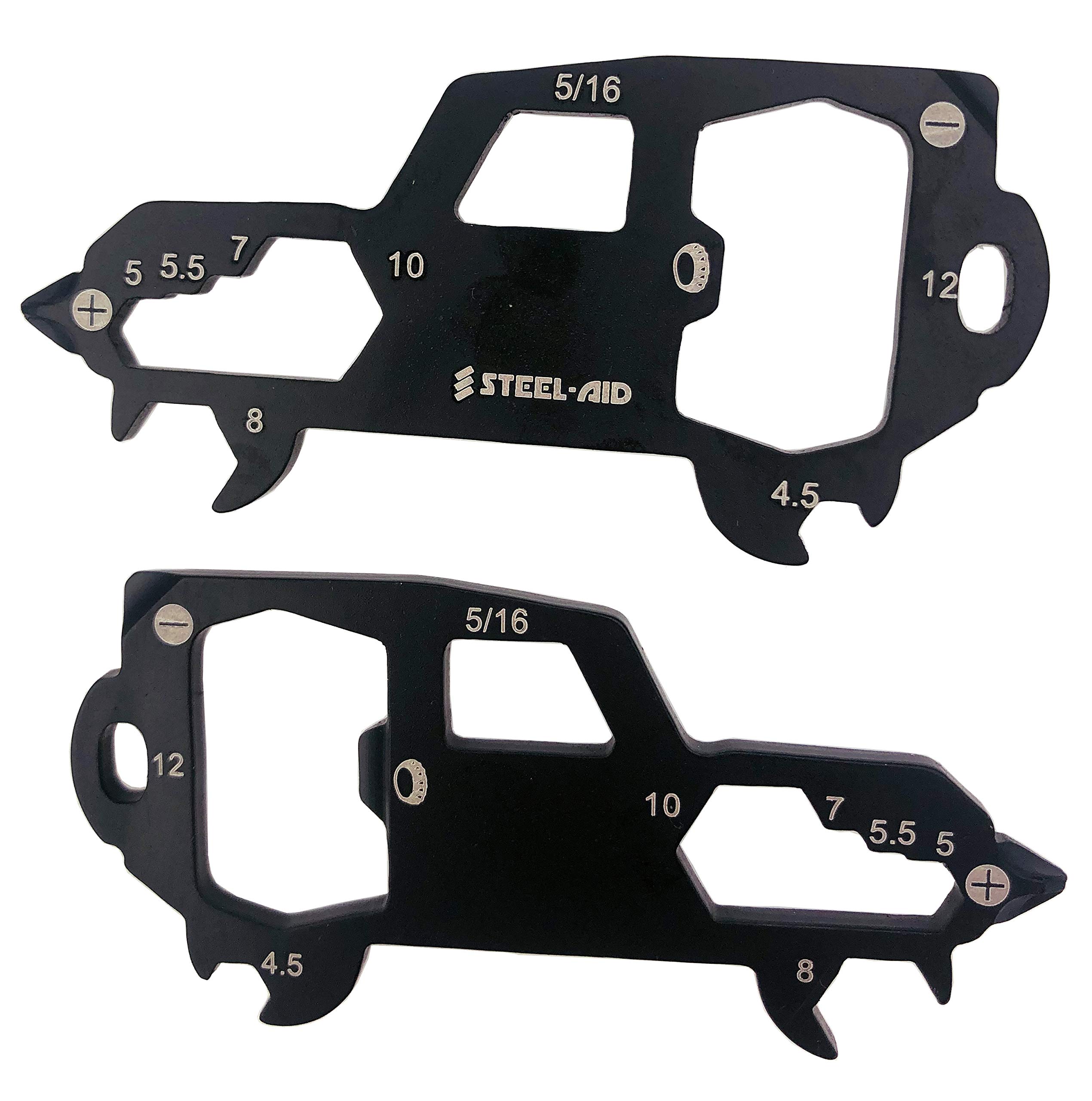 Car Shaped Multi Tool Christmas Gifts for Him Stocking Stuffers for Under 5 dollars items (Black)