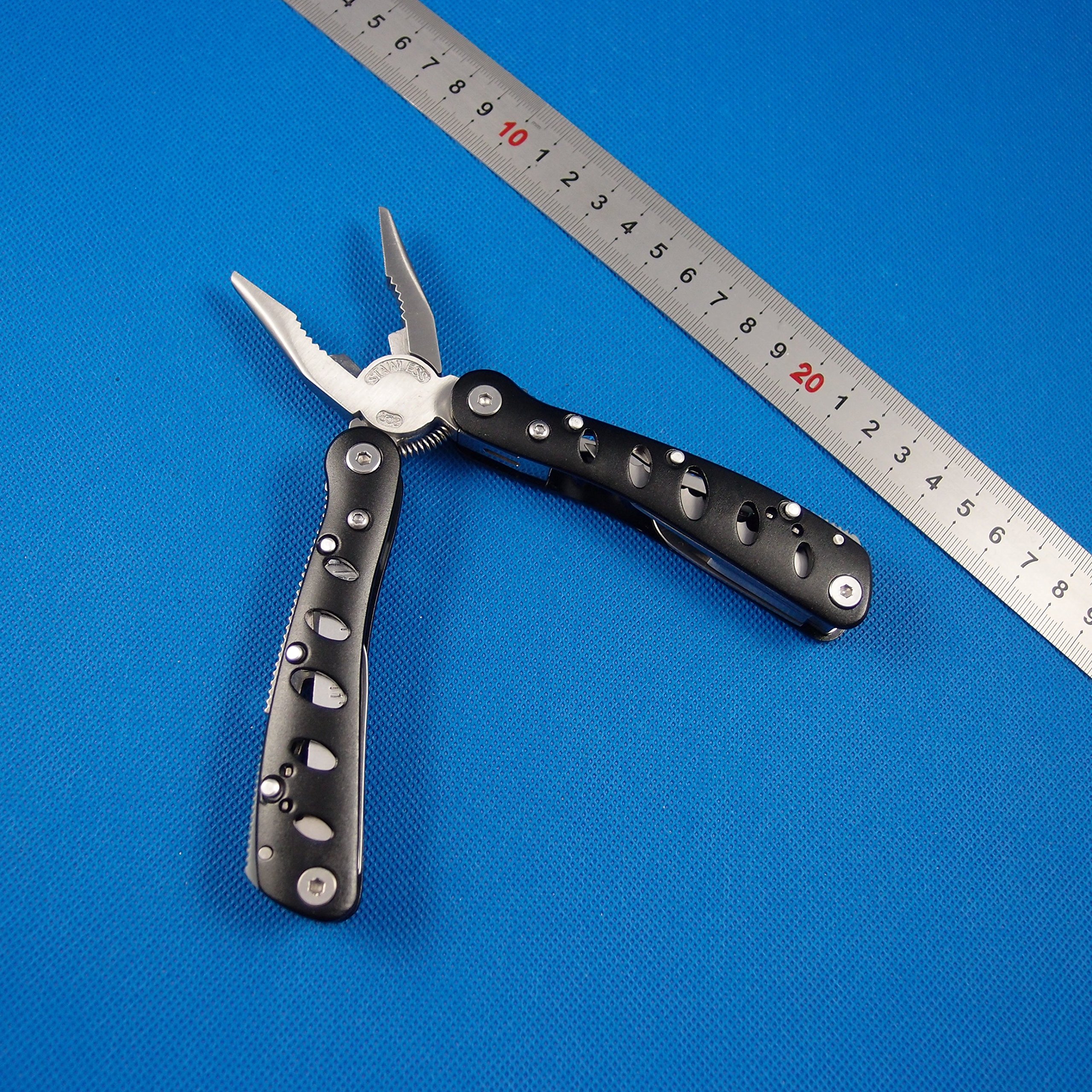 Tools of LifeĀ® Multitool Deluxe Black-Multi Tool Pouch Folding Hand Tool, Multifunction, Multipurpose Survival Tool with Gift Box