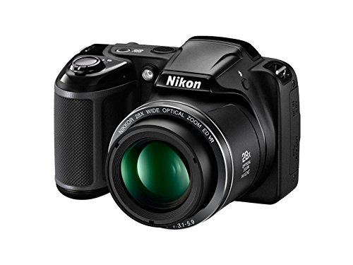 Nikon Coolpix L340 20.2Mp Point and Shoot Digital Camera with 28X Optical Zoom, 8Gb Card and Camera Bag Black