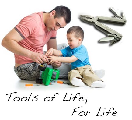 Tools of LifeĀ® Multitool Deluxe Black-Multi Tool Pouch Folding Hand Tool, Multifunction, Multipurpose Survival Tool with Gift Box