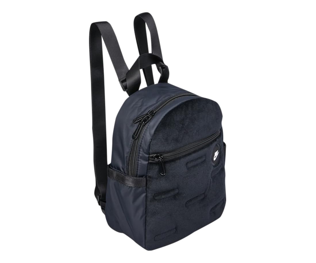 Nike Sportswear Futura 365 Velour Mini Backpack (One Size, Black/Black)