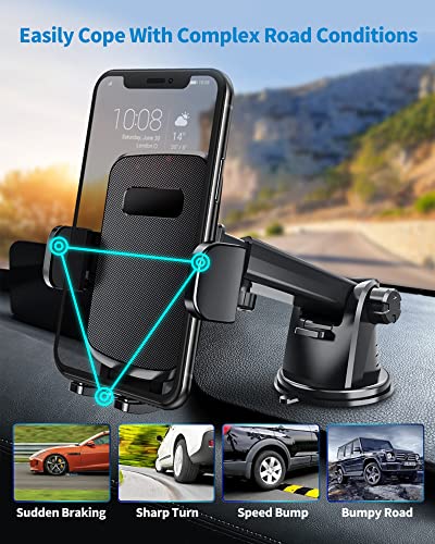 Corefyco Direct Car Phone Mount, Dashboard / Air Vent / Windshield Universal Car Phone Holder, Compatible with iPhone, Samsung, Moto, Huawei, Nokia, LG All Mobile Phones