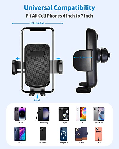 Corefyco Direct Car Phone Mount, Dashboard / Air Vent / Windshield Universal Car Phone Holder, Compatible with iPhone, Samsung, Moto, Huawei, Nokia, LG All Mobile Phones