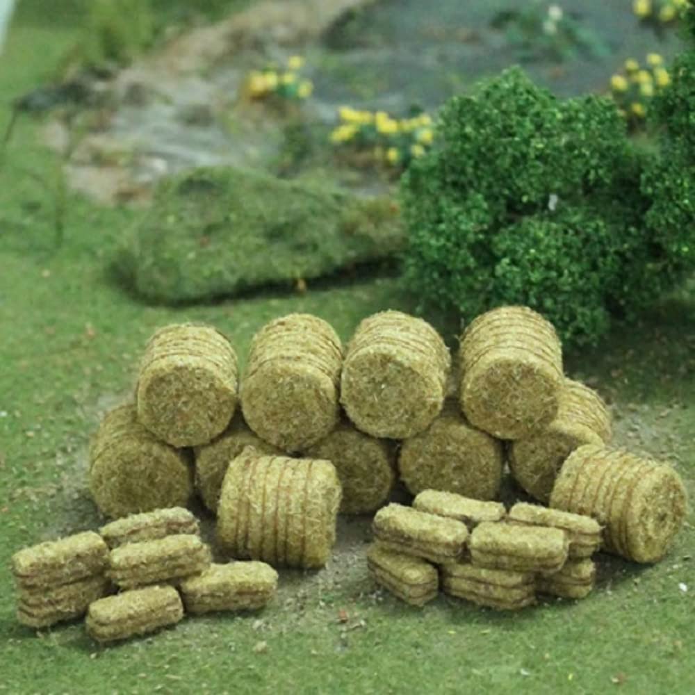 MP Scenery Products 70050 - HO Scale - Brown Hay Bales 30/pk 10 Rd. and 20 Rec.