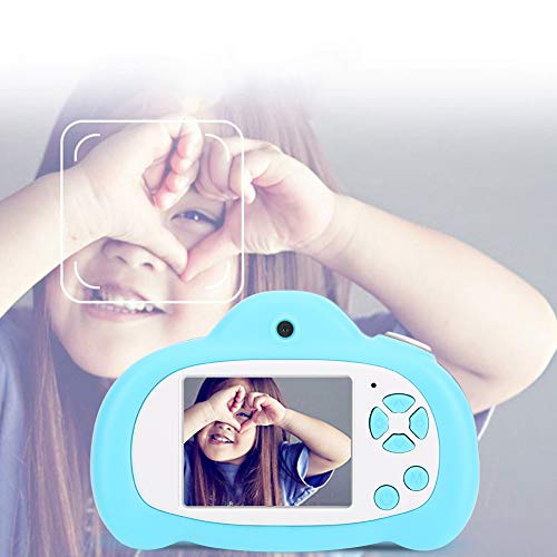 PAKIDS Kids Camera, 2 inch IPS HD Display Screen 1080P Cartoon Kids Camera Children Toy Cameras with Front and Rear Dual Cameras,Mini Camera(Blue) (Color : Blue)