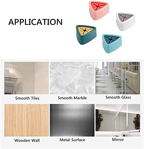Cavehorizon 4 Pack Easy to Install Dish and Hand Towel Hooks - Incl. pre Cut self Adhesive Pads. Modern Colored Kitchen and Bathroom Push Hooks