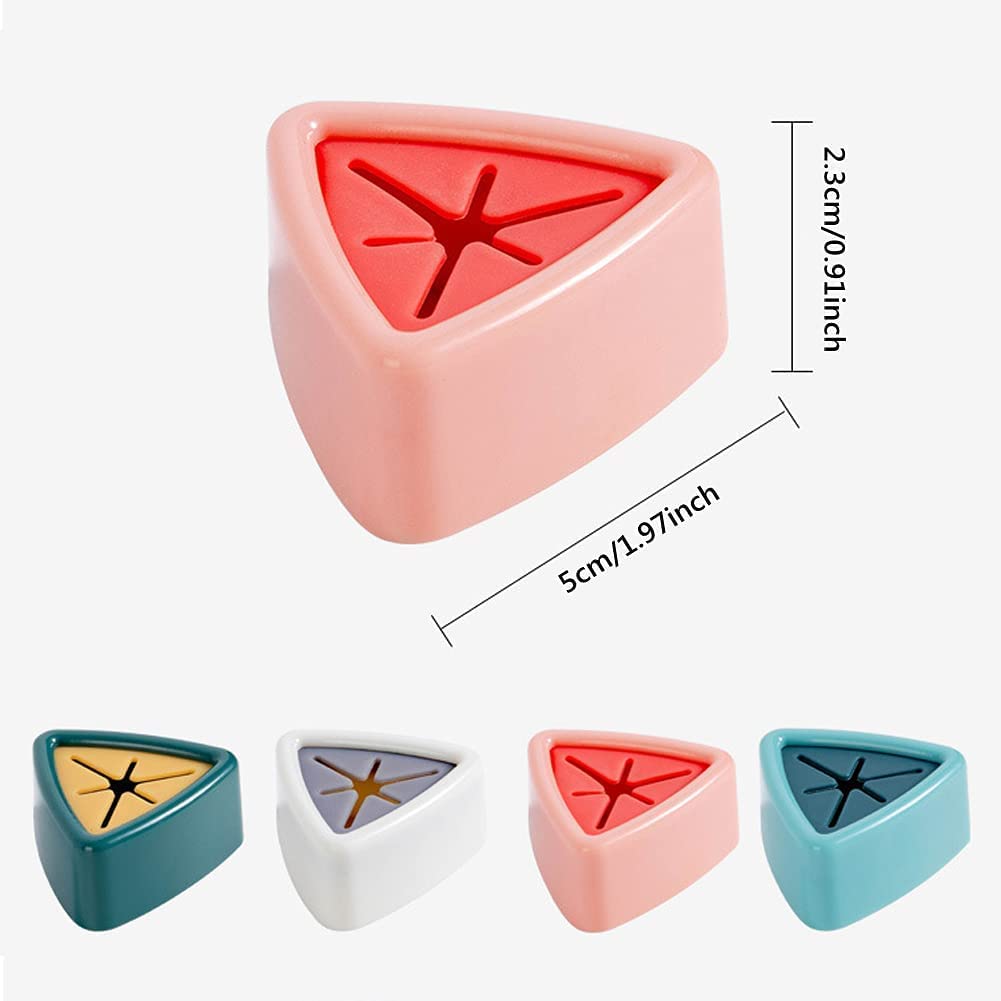 Cavehorizon 4 Pack Easy to Install Dish and Hand Towel Hooks - Incl. pre Cut self Adhesive Pads. Modern Colored Kitchen and Bathroom Push Hooks