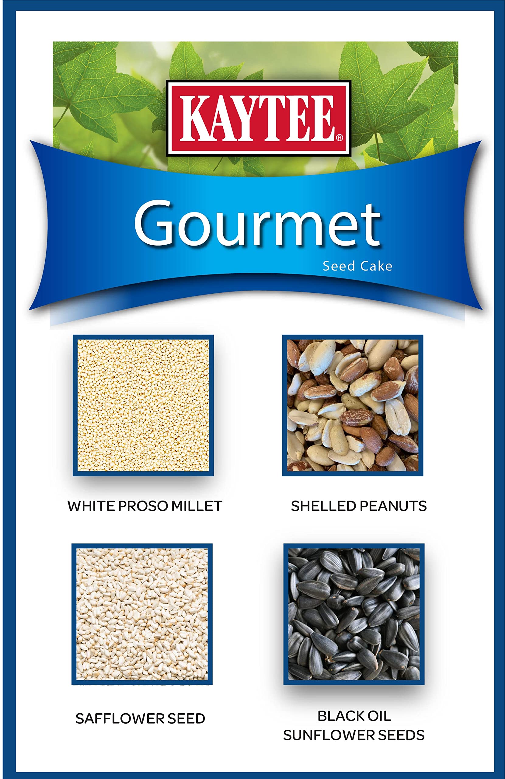Kaytee Wild Bird Gourmet Seed Cake for Cardinals, Chickadees, Juncos, Titmice, Woodpeckers and More, 2 Pounds (Pack of 2)