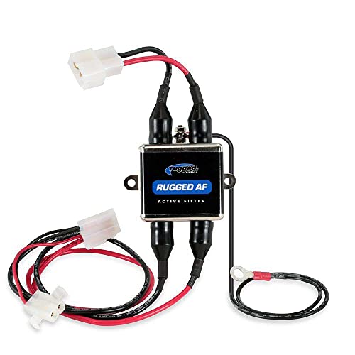 Rugged Radios Active Noise Filter for Two Way Mobile Radios with T Style Radio Connectors - Compatible with : Rugged Radios, Kenwood, ICOM, Motorola, TYT, and QYT