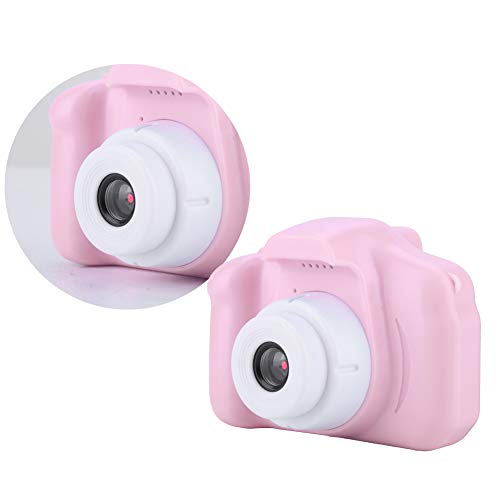 Wisoqu Mini Portable Children's Camera, 2.0 Inches IPS Color Screen 1080P High-Definition 4X Digital Zoom Children's Digital Camera, The for Children(Pink)