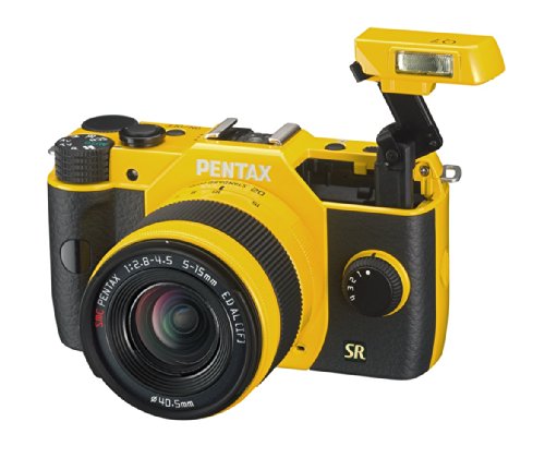 Pentax Q7 12.4MP Mirrorless Digital Camera with 02 Standard Zoom 5-15mm f2.8-4.5 and 06 Telephoto Zoom 15-45mm f2.8 Lenses (Yellow)