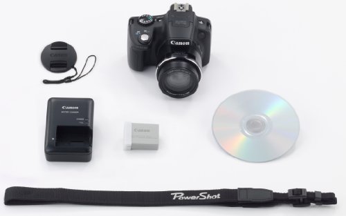 Canon PowerShot SX50 HS 12MP Digital Camera with 2.8-Inch LCD (Black) - International Version (No Warranty)
