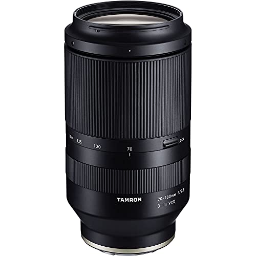 Tamron 70-180mm f/2.8 Di III VXD Lens for Sony E (AFA056S-700) Intl Model Bundle with 64GB SD Card + Lens Case + Wireless Remote + Tripod + 3-Piece Filter Kit + Wide Angle Lens + Lens Cleaning Kit