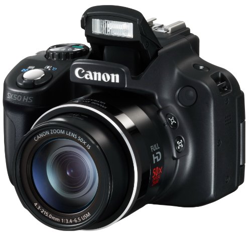 Canon PowerShot SX50 HS 12MP Digital Camera with 2.8-Inch LCD (Black) - International Version (No Warranty)