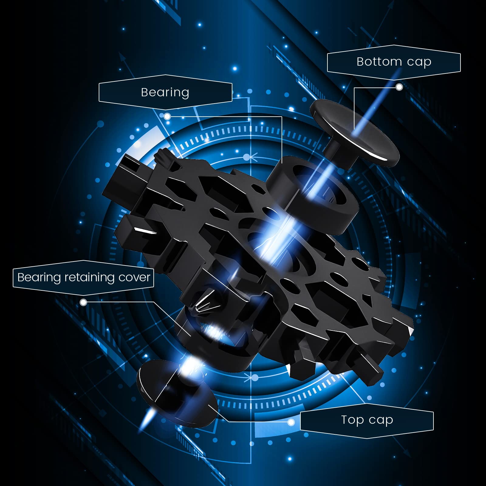 Gifts for Men, 22 in 1 Snowflake Multitool as Christmas Stocking Stuffers for Kids, Teens, Adults, Dads, Husbands, Boyfriends, and Grandpas(Black)