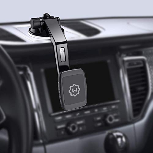 WixGear Magnetic Mount, Universal Dashboard Curved Magnetic Phone Car Mount Holder for Cell Phones and Mini Tablets with Fast Swift-snap Technology, Magnetic Cell Phone Mount