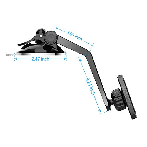 WixGear Magnetic Mount, Universal Dashboard Curved Magnetic Phone Car Mount Holder for Cell Phones and Mini Tablets with Fast Swift-snap Technology, Magnetic Cell Phone Mount
