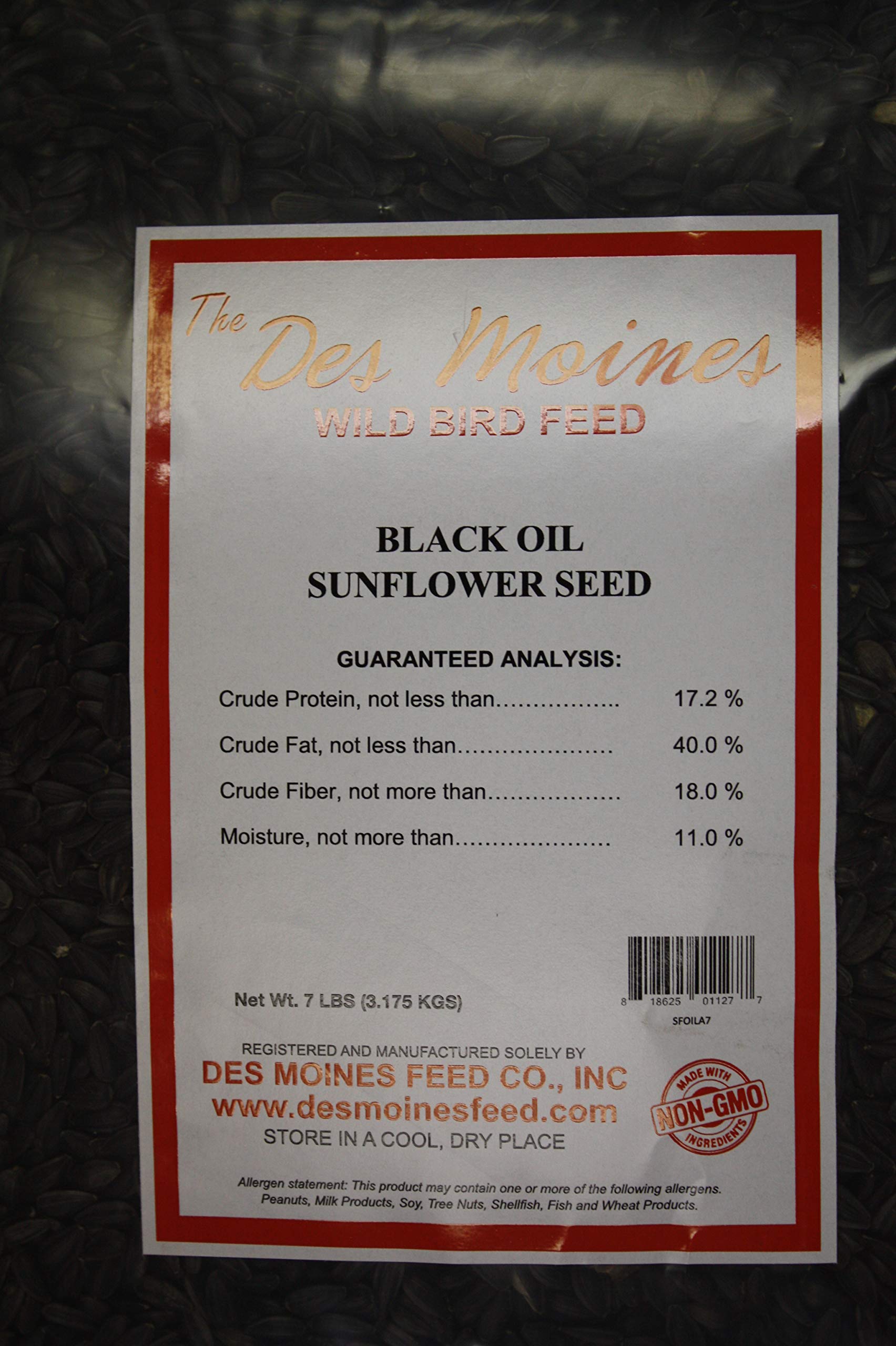 Des Moines Wild Bird Feed Sunflower Seed - Black Oil (7.00)
