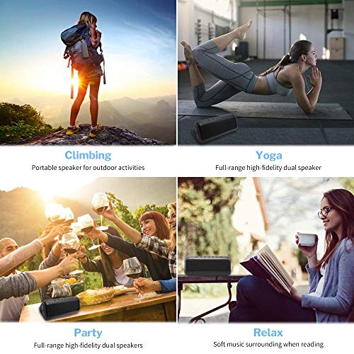 YPWA Bluetooth Speaker,High Power 12W,36 Hours Playback Time (Built-in 5000mAh Battery)