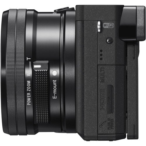 Sony Alpha a6300 Mirrorless Camera with 16-50mm Lens Black ILCE6300L/B with Soft Bag, Tripod, Additional Battery, Rode Mic, LED Light, 64GB Memory Card, Card Reader, Plus Essential Accessories