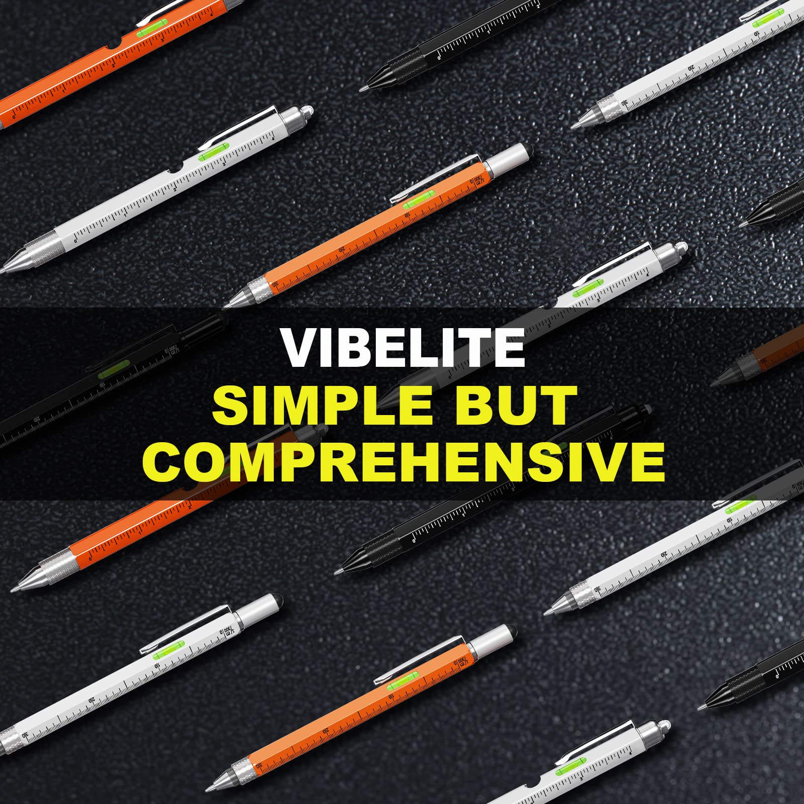 Gifts for Men Dad Him, 9 in 1 Multitool Pen Set, Gadgets for Men Gifts for Dad, Tools for Men Birthday Unique Gifts for Men, Him, Husband, Father, Grandpa, Silver