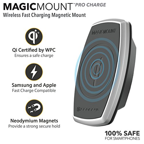 Scosche MPQ2WD-XTSP1 MagicMount Magnetic Suction and Adhesive Mount Holder Charger for Vehicles