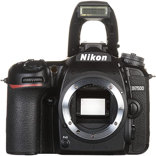 Nikon D7500 20.9MP DSLR Digital Camera (Body Only) (1581) Deluxe Bundle with 64GB SD Card + Large Camera Bag + Spare EN-EL15 Battery + Deluxe Camera Cleaning Kit (Renewed)