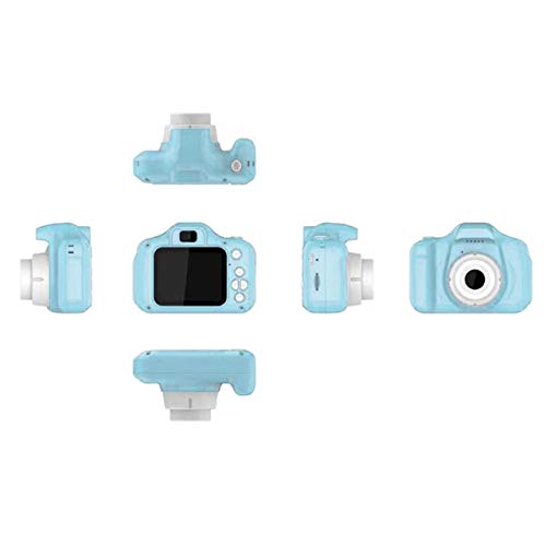 Vklopdsh 2 Inch HD Screen Chargable Digital Mini Camera Kids Cute Camera Toys Outdoor Photography Props for Child Birthday Gift (Blue)