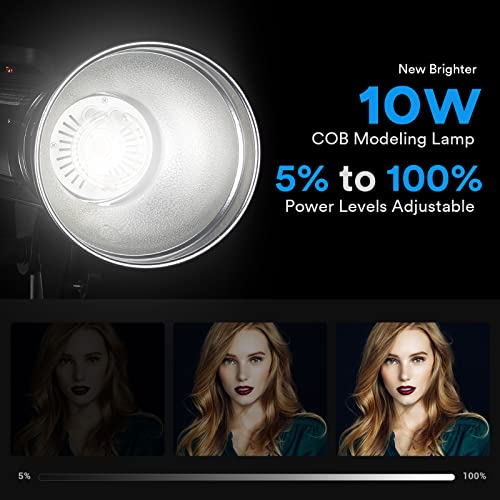 Godox SK400II-V (2023 New Upgrade) 400Ws Bowens Mount Photo Studio 5600±200K Strobe Light Built-in 2.4G Wireless X System with LED Modeling Lamp Bowens Mount Photography Flashes