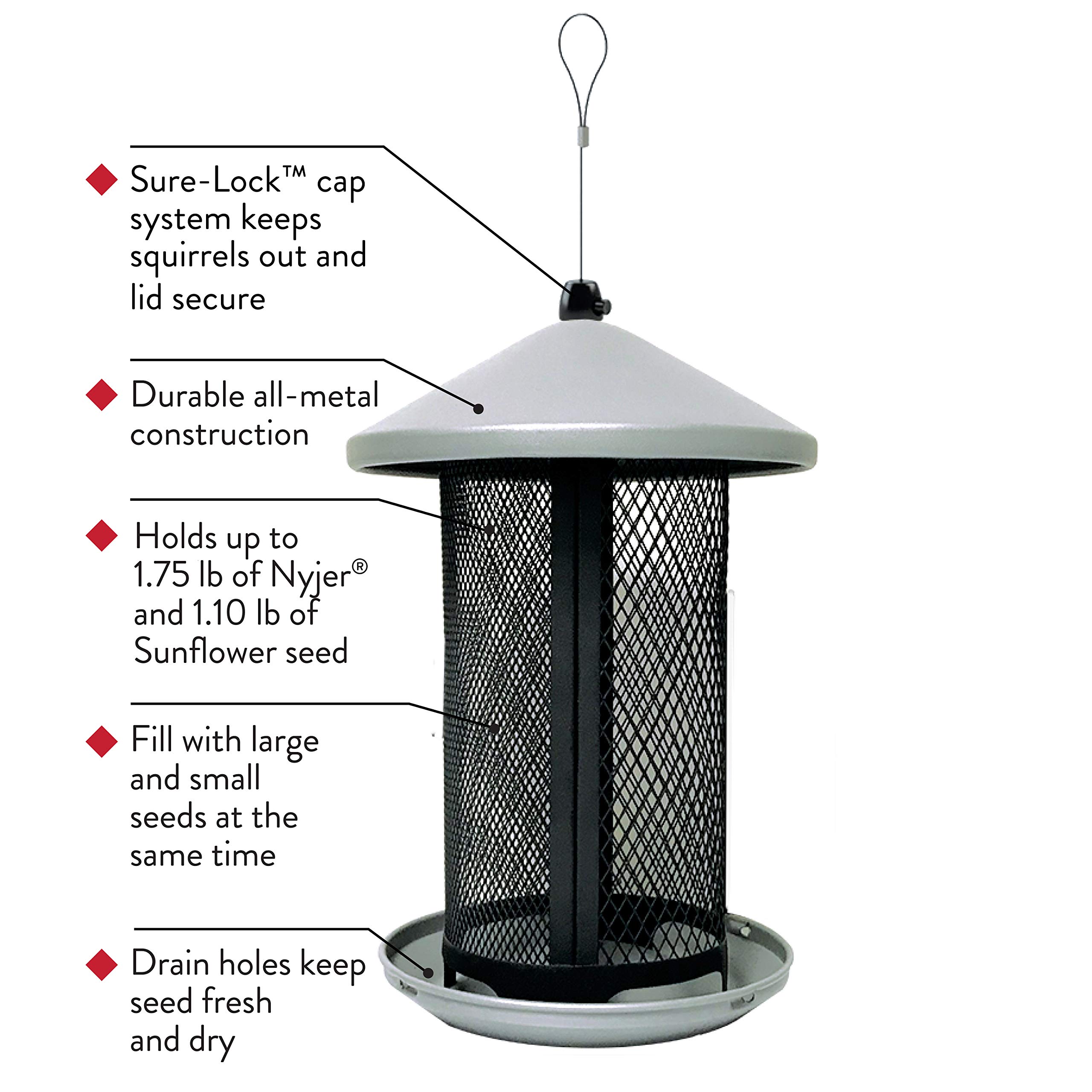 Perky Pet TSS00349 Dual Mesh Wild Bird Seed Feeder