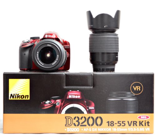 NIKON RED D3200 & 18-55mm VR+ Nikon 55-200mm VR kit + MORE!