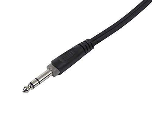 Monoprice 1/4-Inch TRS Male to Dual 1/4-Inch TS Male Insert Cable - 10 Feet - Black