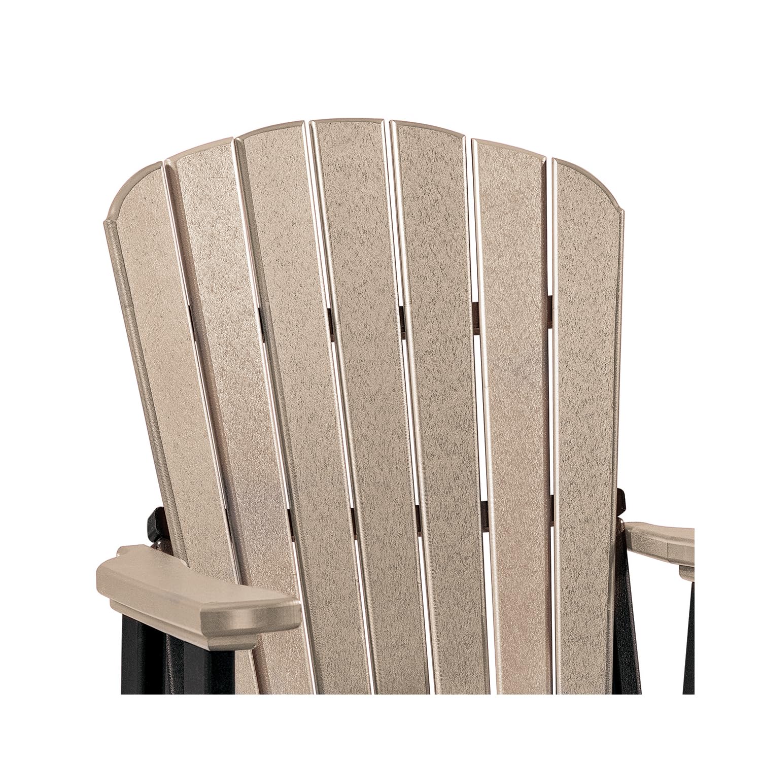 American Furniture Classics 515WWBK-K Double Glider w/Table, Weatherwood and Black