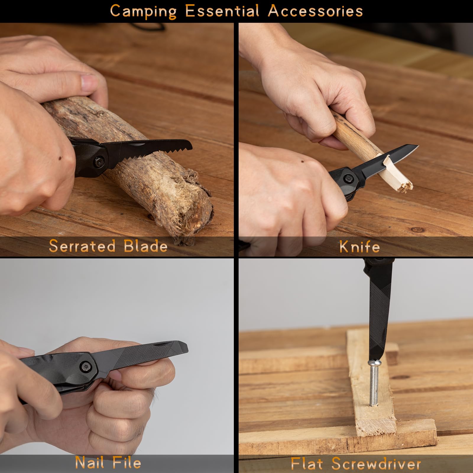 Multitool Hammer Camping Accessories, Multi Tools Cool Gadgets Stocking Stuffers Gifts for Men Dad Husband Grandpa Him Boyfriend Women Fathers Day Birthday Valentines Christmas