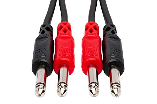 Hosa CPP-202 Dual 1/4" TS to Dual 1/4" TS Stereo Interconnect Cable, 2 Meters
