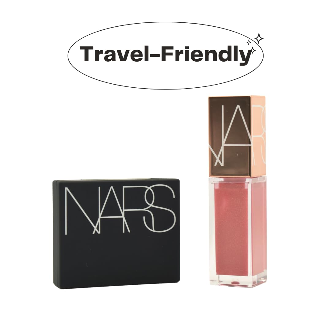 NARS Mini Orgasm Blush and Lip Gloss Duo Set:: Mini Blush in Orgasm and Mini Afterglow Lip Shine in Orgasm