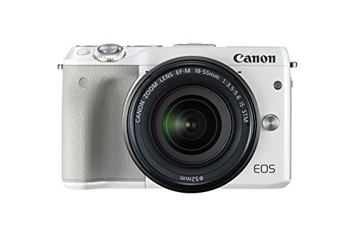 Canon EOS M3 Mirrorless Camera Kit with EF-M 18-55mm Image Stabilization (IS) STM Lens - Wi-Fi Enabled (White)