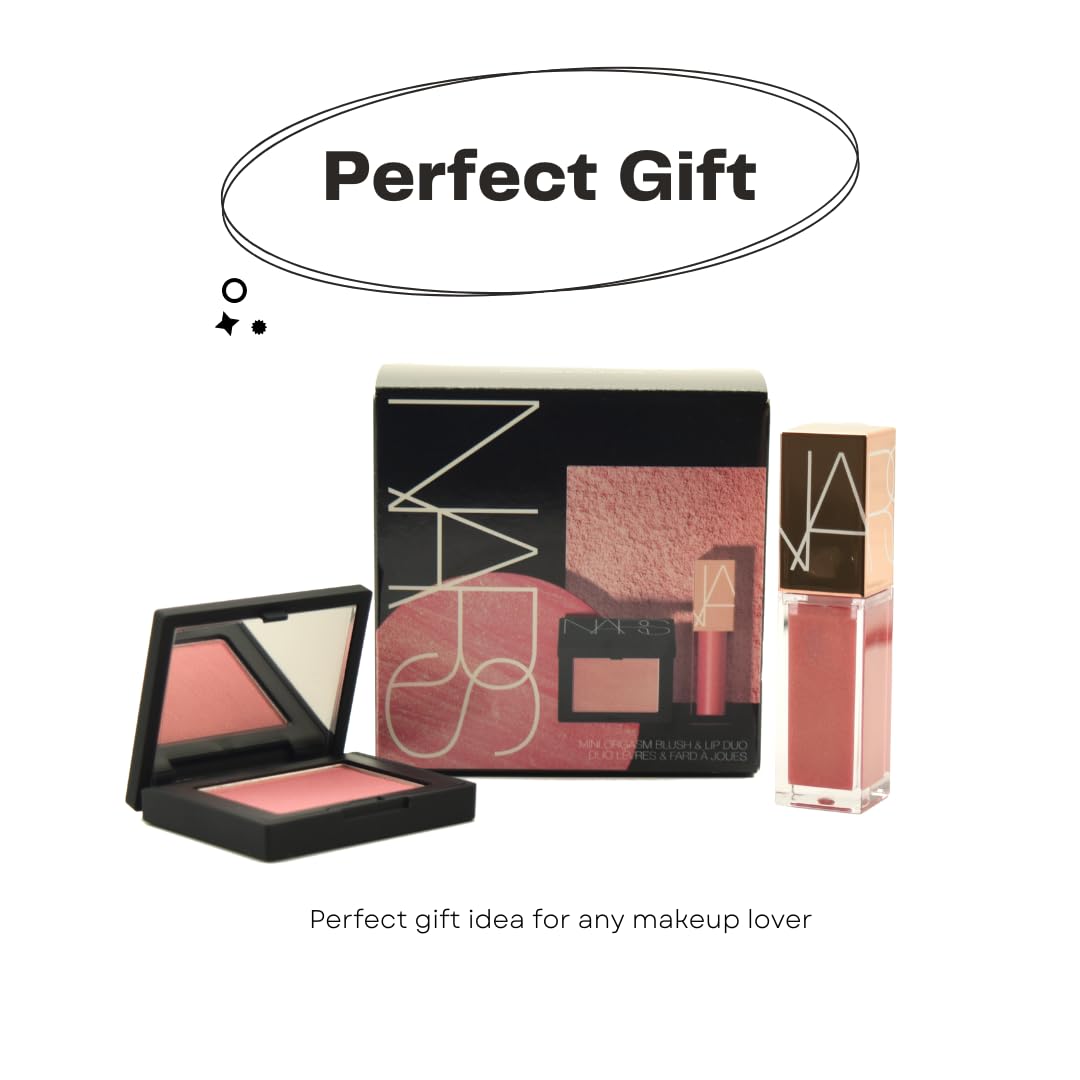NARS Mini Orgasm Blush and Lip Gloss Duo Set:: Mini Blush in Orgasm and Mini Afterglow Lip Shine in Orgasm