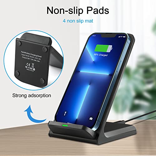 Samsung Galaxy S23 | S23+ | S23 Ultra | S22 | S21 | S20 FE | S10 | S10e | S9 Plus | S8 | S7 | S6 Edge | Note 20 | 10 | 9 | 8 | Z Flip Fold 3 Qi-Certified 10w Fast Wireless Charger Charging Stand