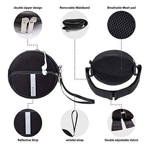 Soicpic CD Player Portable Case,Waterproof CD Player Fanny Pack with Wristlet Hand Strap Compatible with HOTT/Gueray/NAVISKAUTO/Jinhoo/Jensen/Monodeal Portable CD Player and More(6.5 inch).
