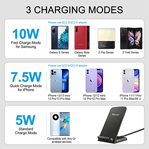 Samsung Galaxy S23 | S23+ | S23 Ultra | S22 | S21 | S20 FE | S10 | S10e | S9 Plus | S8 | S7 | S6 Edge | Note 20 | 10 | 9 | 8 | Z Flip Fold 3 Qi-Certified 10w Fast Wireless Charger Charging Stand