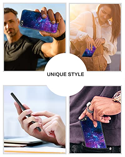 BENTOBEN iPod Touch 7th Generation Case, iPod Touch 6th / 5th Generation Case, Slim Fit Glow in The Dark Soft Flexible Bumper Protective Anti Scratch Non-Slip Cute Phone Cases Cover, Nebula Galaxy