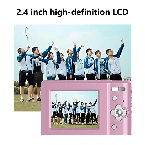 Qonioi New 44 Million Student Digital Camera 2.4 Inch High-Definition Child Student Card Camera 16 Times Digital Zoom Electronic Anti-Shake Face Detection Ideal Gift for Children, Adults
