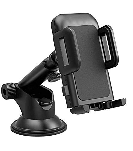 Pokanic Car Cell Phone Mount Stand Holder Cradle Dashboard Windshield Washable Sticky Gel Pad 360 Rotation Three-Side Grips Universal (Dashboard Mount)