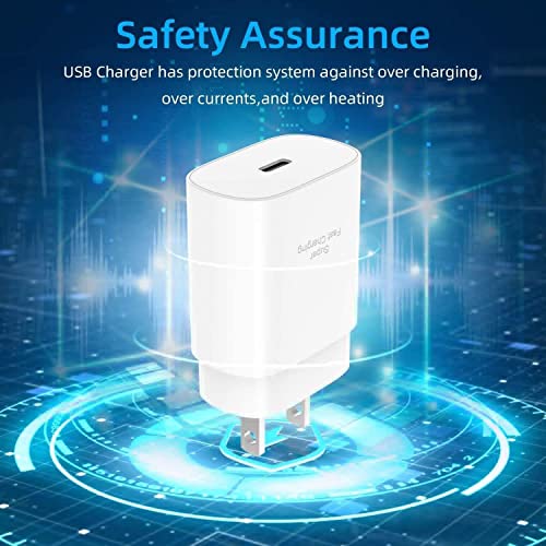 Fast Type C Charger,USB C Charger Block, Fast Samsung Charger Type C Fast Wall Charger 25W PD Adapter Plug Block for Samsung Galaxy S21/S21+/S21Ultra/Z Fold 3/Z Flip 3/Note 20/iPhone 13/13 Pro/12/iPad