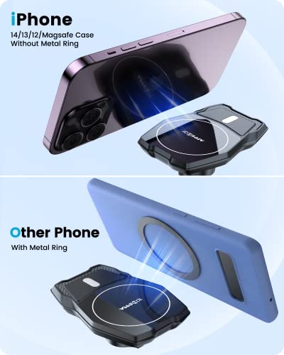 APPS2Car Fit for MagSafe Car Mount for iPhone Holder [17 N52 Magnets] Phone Holder for Car, Suction Cup 8in Long Arm Magnetic Phone Mount for Dashboard Windshield for iPhone 12/13/14 Magsafe Case