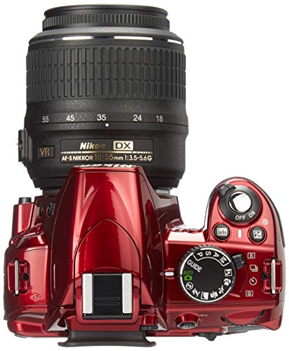 Nikon D3100 Digital SLR Camera with 18-55mm NIKKOR VR Lens - Red (International Model no Warranty)