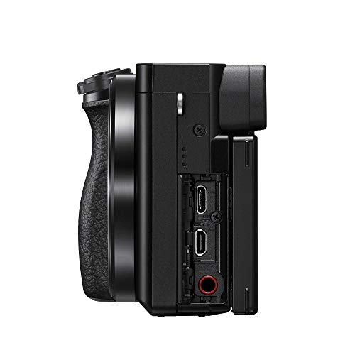 Sony Alpha A6100 Mirrorless Camera with 16-50mm Zoom Lens, Black (ILCE6100L/B) (Renewed)