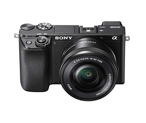 Sony Alpha A6100 Mirrorless Camera with 16-50mm Zoom Lens, Black (ILCE6100L/B) (Renewed)