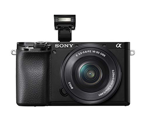 Sony Alpha A6100 Mirrorless Camera with 16-50mm Zoom Lens, Black (ILCE6100L/B) (Renewed)